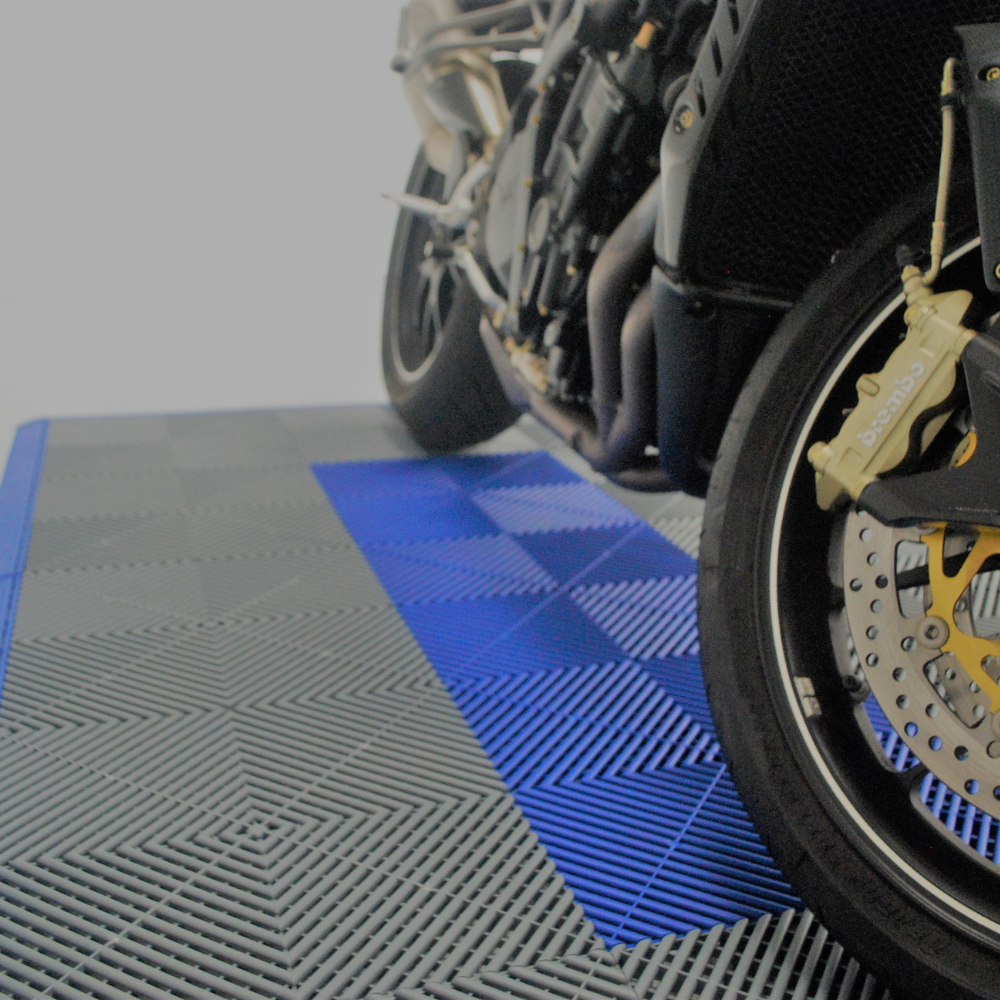 Royal Blue Motorbike Pad | Motorcycle Floor Mats | Flexico